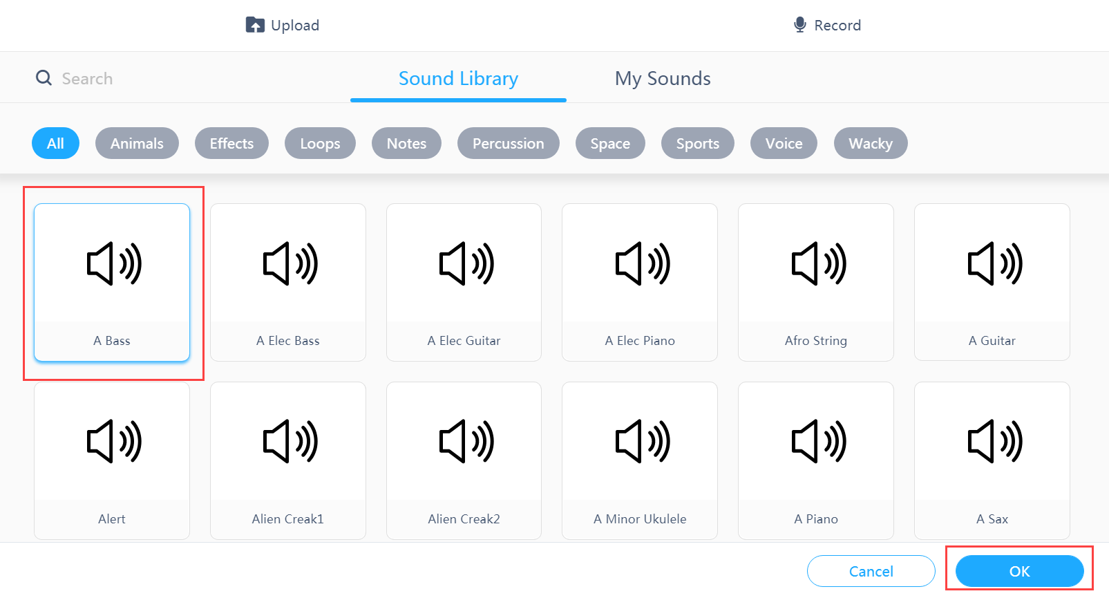 Stage—Sounds – Makeblock Help Center