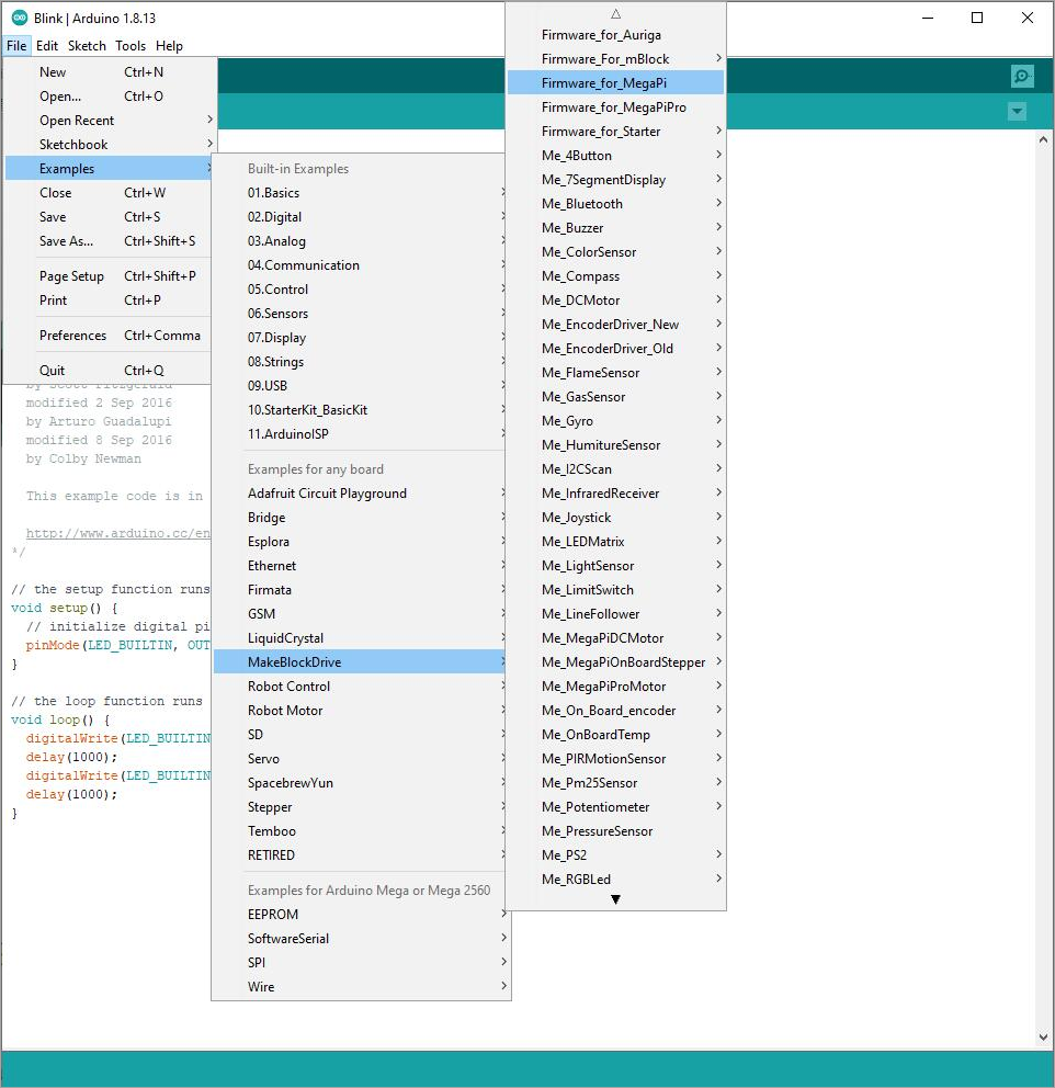 Program Ultimate 2.0 in Arduino – Makeblock Help Center